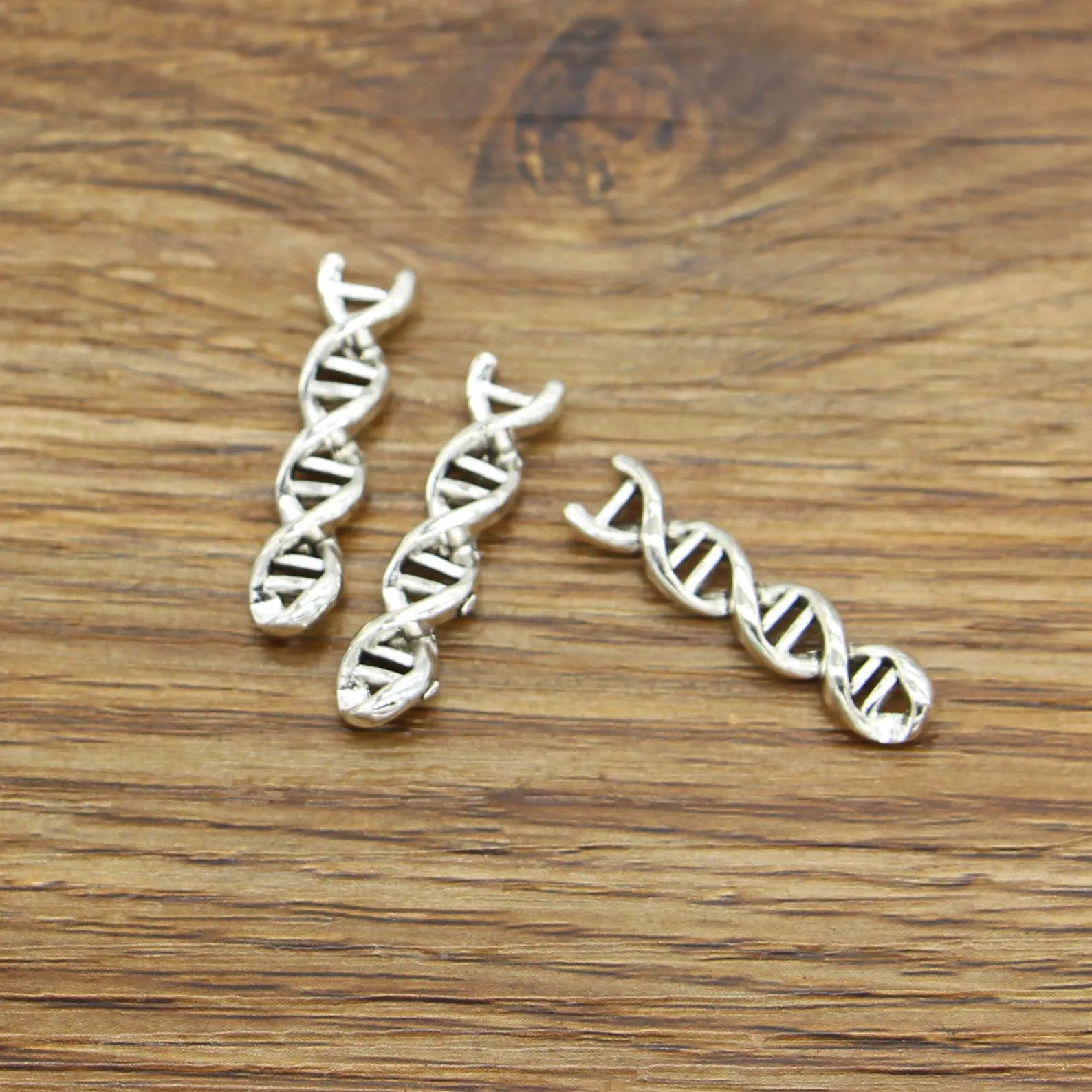 30pcs Biology Double Helix DNA Charms Pendants Fit Earring Bracelet ...