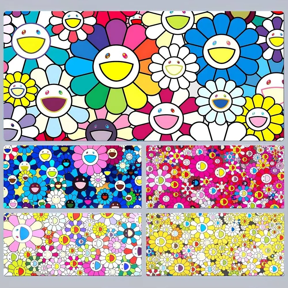 Flower T-Takashi Art M-Murakami Large XXL Table Mat Student Mousepad ...