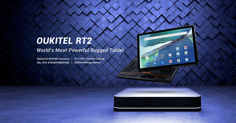 Tablettes Tactiles OUKITEL RT2 10.1 Pouces FHD+ 8+128G 20000mAh 16MP ...