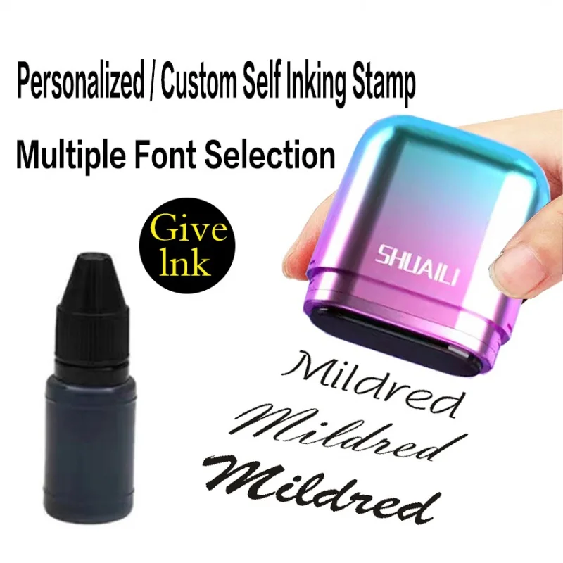 Personalized-FREE-NAME-Free-ink-Mini-Customizable-Stamps-Personalised ...