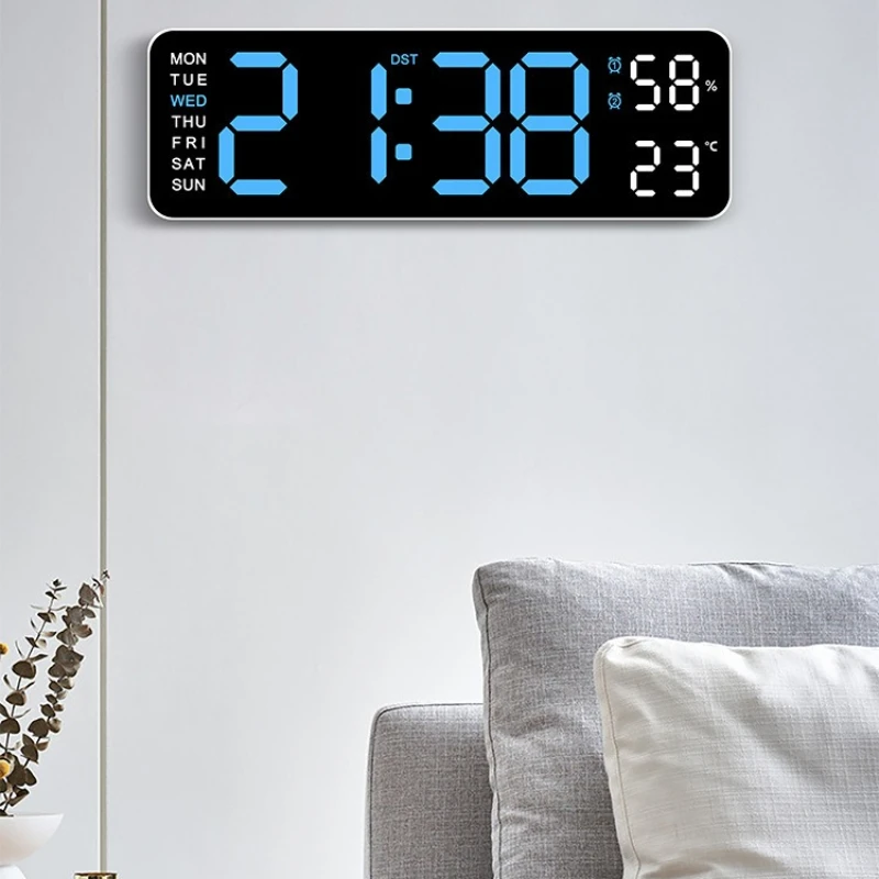Large-Digital-Wall-Clock-Temperature-and-Humidity-Week-Display ...