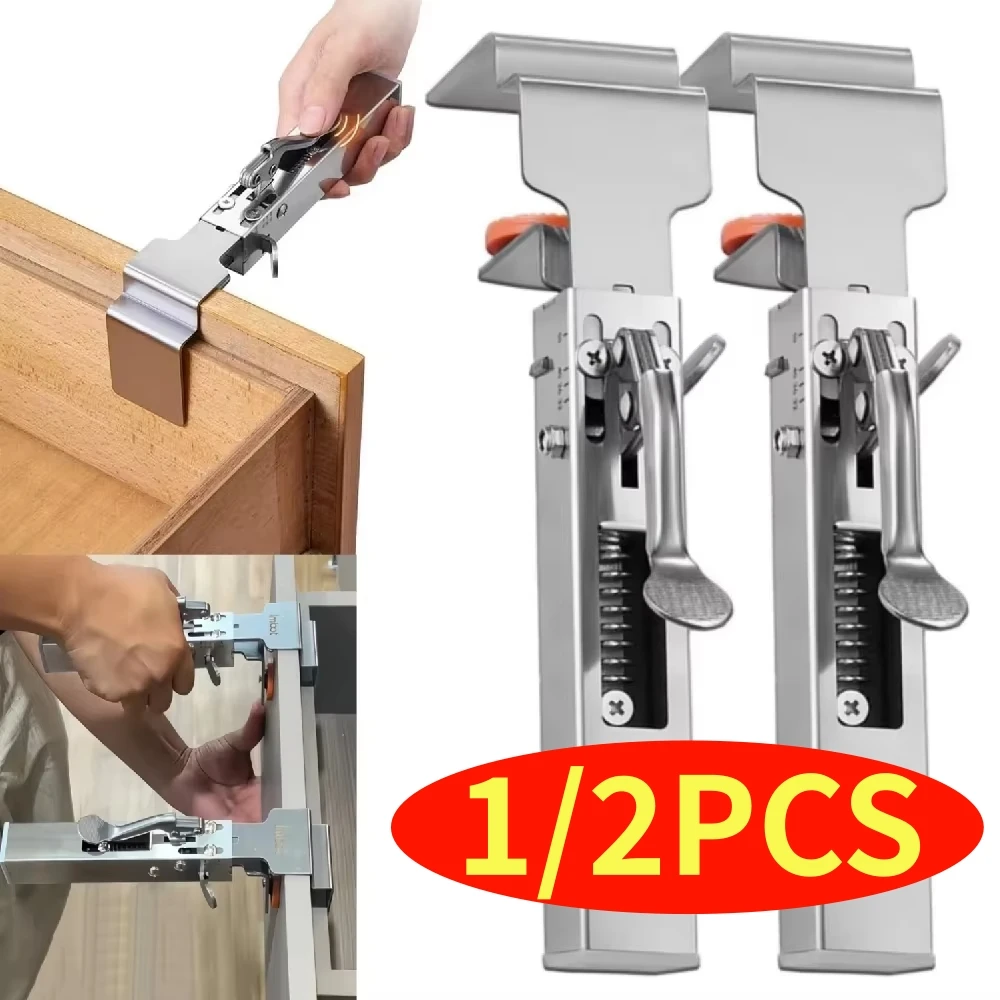 1-2PCS-Fast-Press-Drawer-Clamp-Panel-Adjustable-Telescopic-Woodworking ...