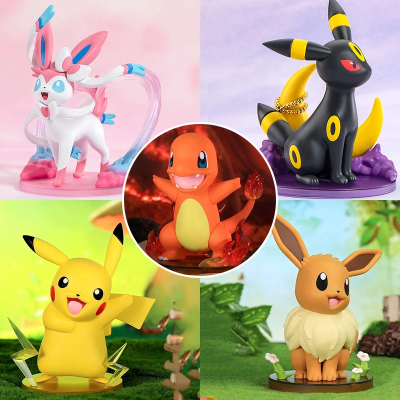Genuine-Pokemon-Pikachu-Charmander-Eevee-Anime-Figure-Psyduck-Doll ...