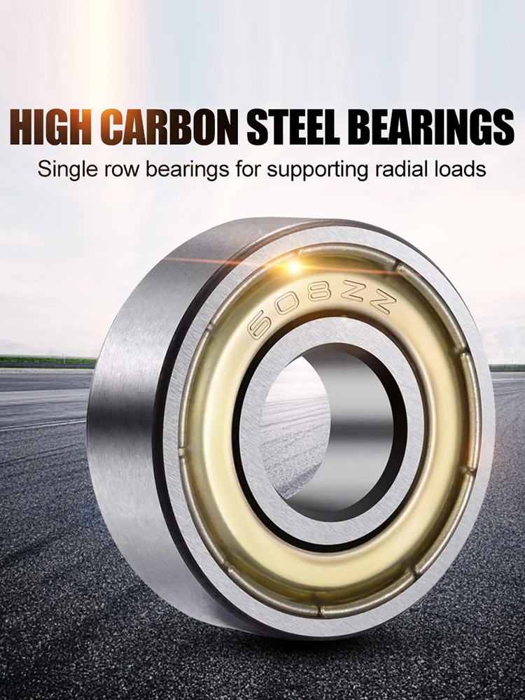 10-100pcs Double Shielded Miniature High-carbon Steel Single Row 608ZZ ...