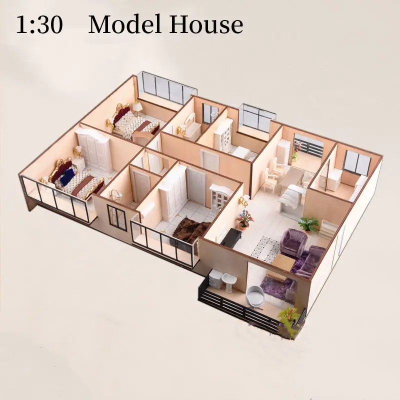 1-30-scale-Miniature-Building-Roombox-Prefabricated-House-Container ...