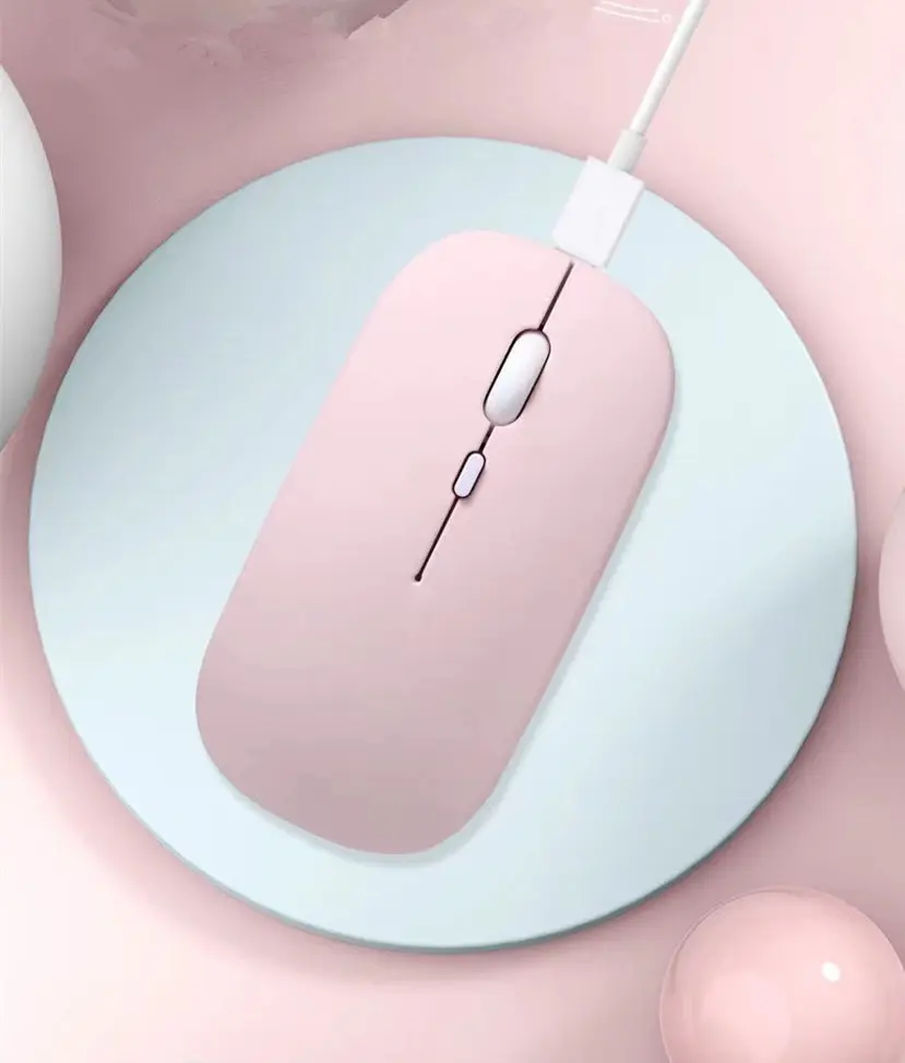 Macaron Rechargeable Wireless Bluetooth Mouse 2.4G USB Mice For Android ...