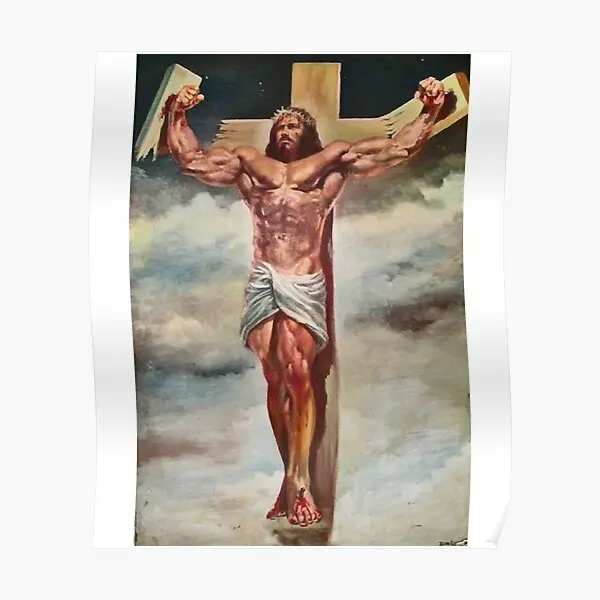 Muscle-Jesus-Christ-Classic-Poster-Modern-Print-Mural-Vintage-Painting ...