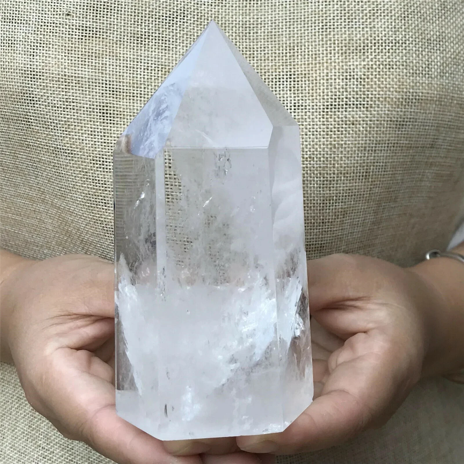 Huge-Natural-White-Crystal-Pillar-Mineral-Healing-Stone-Quartz-Obelisk ...