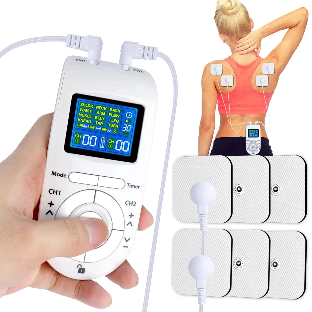 Digital 12 Modes Tens Machine Unit 4 Electrode Pads Relieve Fatigue ...