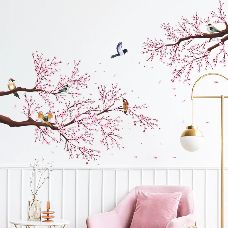 Bedroom Sticker Wall Decor Poster | Children's Flowers Wallpaper - Tree ...