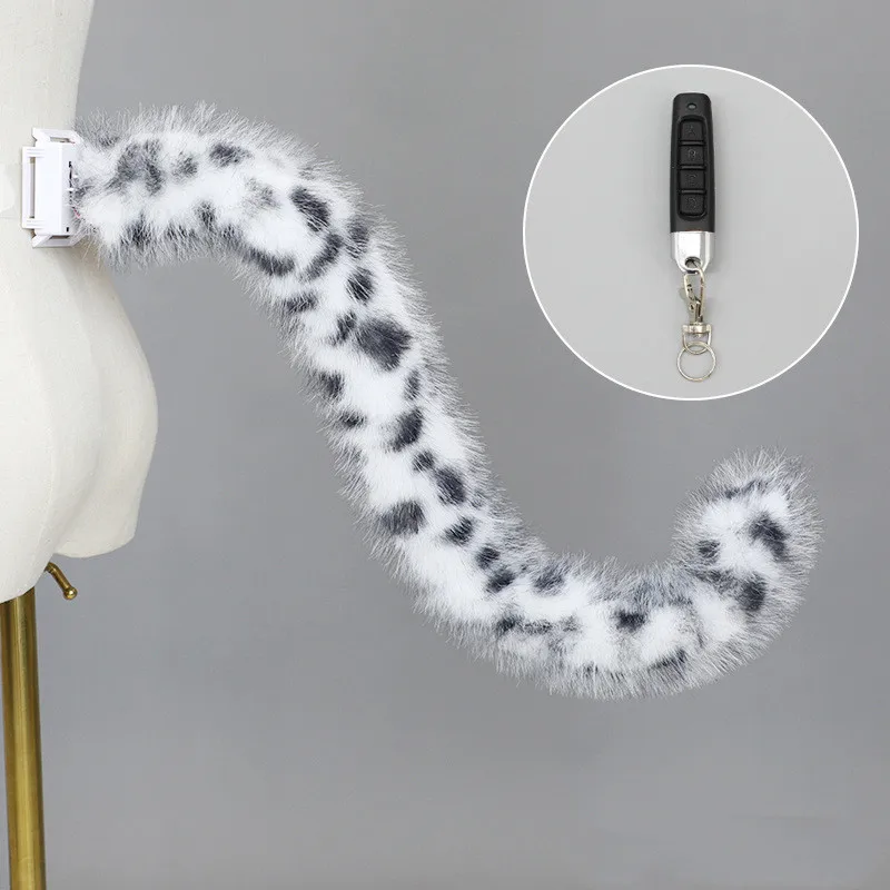 Remote Control Cat Leopard Moving Tail Cosplay Prop Lolita Accessories ...
