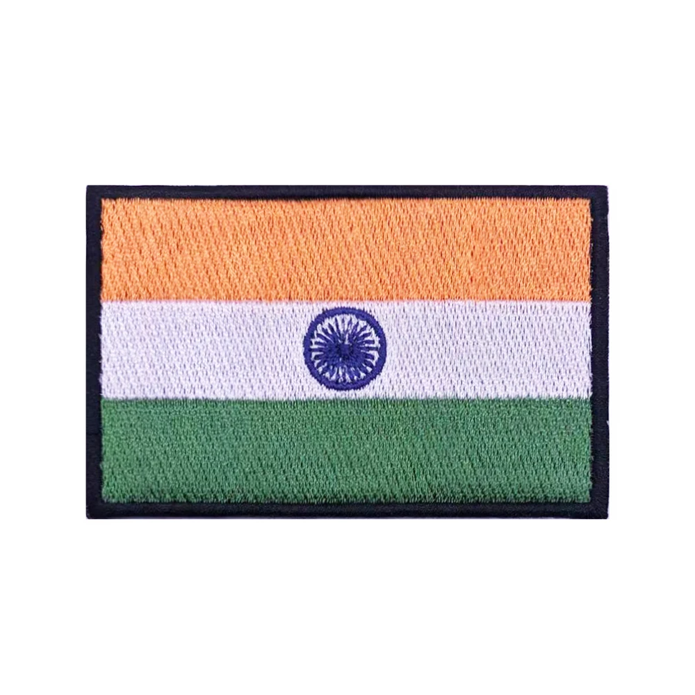 Indian-flag-India-Patches-Armband-Embroidered-Patch-Hook-Loop-Iron-On ...