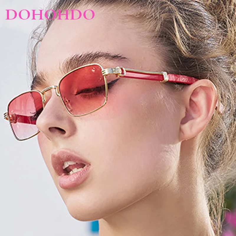 Vintage Square Women Sunglasses Fashion Brand Designer Small Frame Men ...