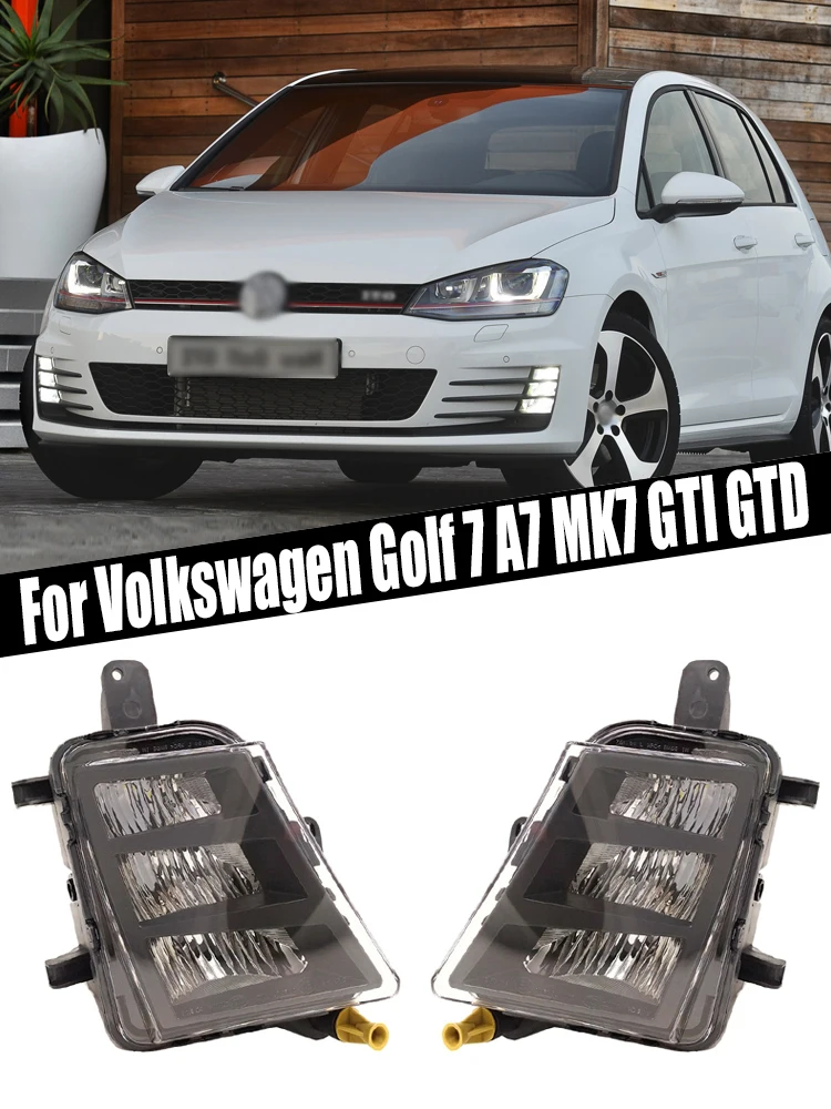 LED-luz-antiniebla-delantera-para-coche-accesorio-DRL-para-VW-Golf-7-A7 ...