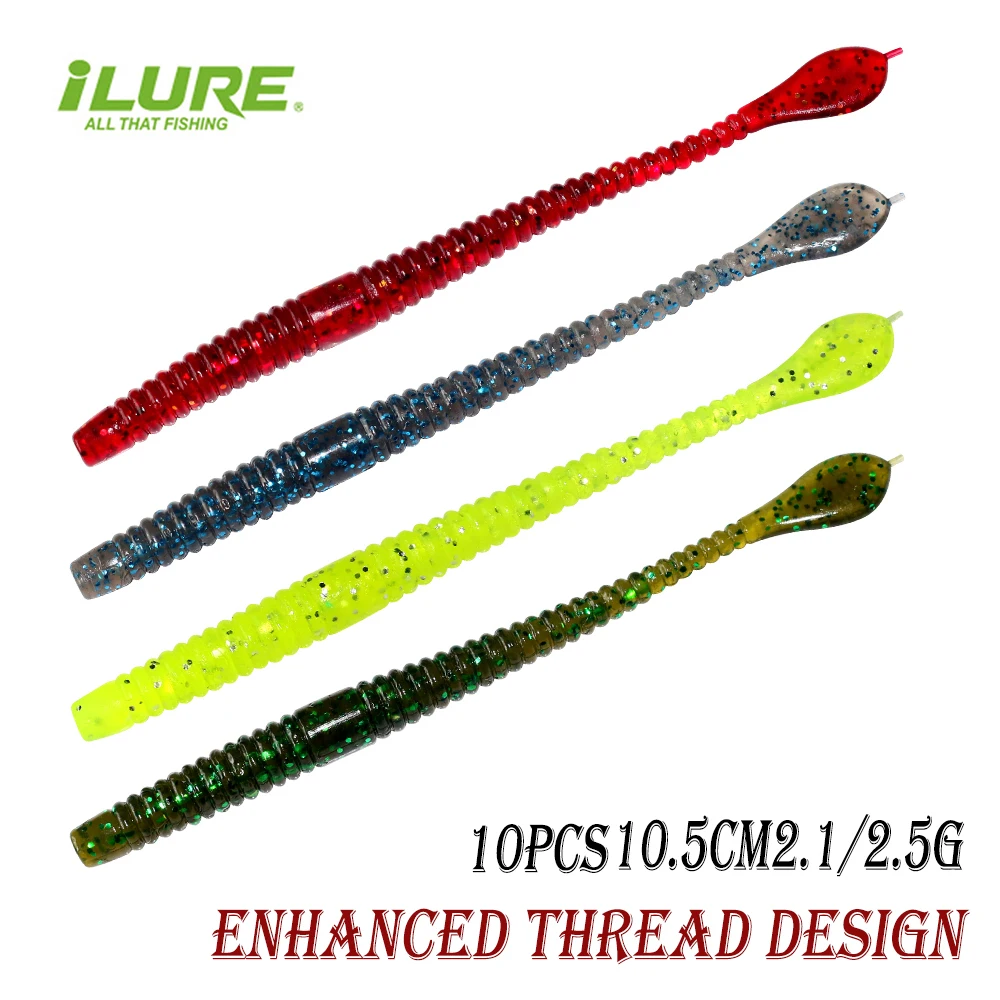 ILure-10Pcs-Fishing-Lure-10-5cm-Slug-Soft-Lures-Seabass-Artificial-Bait ...