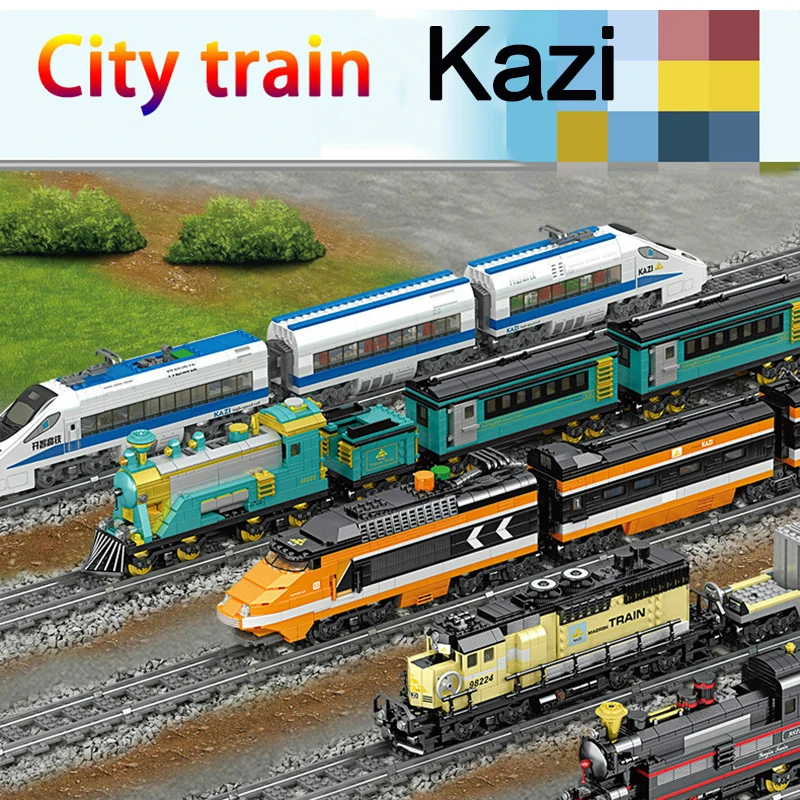 KAZI Set High Tech Elétrica Vapor Train Motor Power Função Building ...