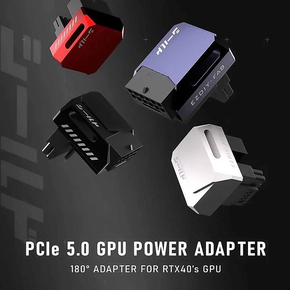 12VHPWR-180-Degree-Angled-Adapter-600W-16-Pin-GPU-Power-Connector-12V ...