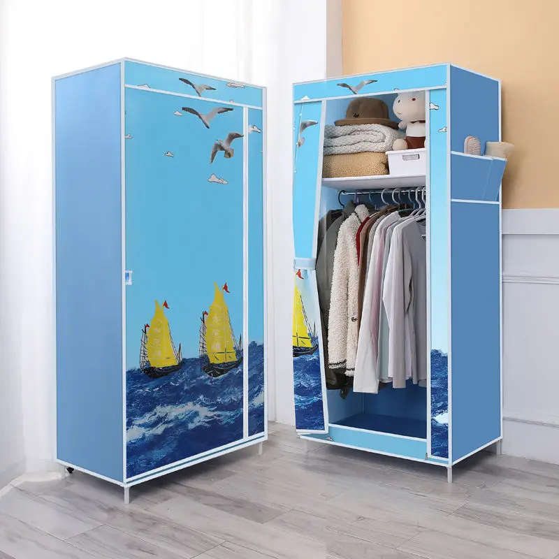 New Fabric Floor to ceiling Wardrobe Panoramic Folding Storage Cabinet 3D Non woven Cartoon Bedroom Cute Storage Home Furniture AliExpress