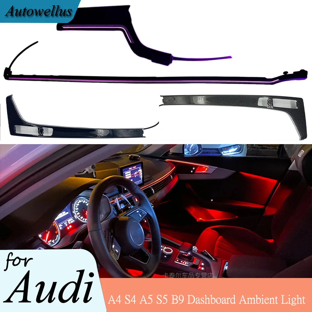 32 Colors For Audi A4 S4 A5 S5 B9 Dashboard Ambient Light LED Bar Strip ...