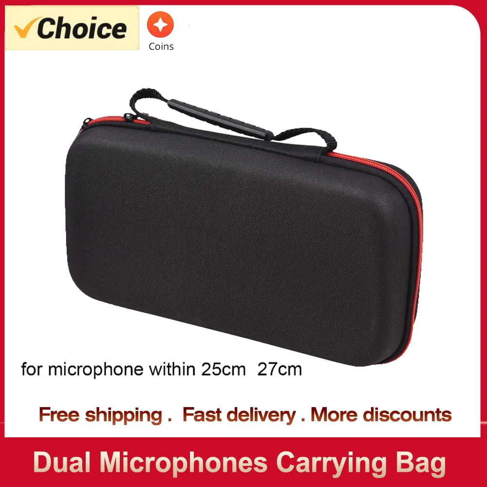 Dual-Microphones-Carrying-Bag-Mic-Bag-Storage-Box-Mic-Carry-Case-Water ...