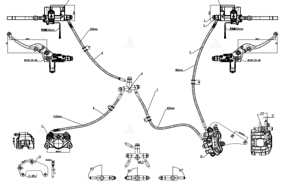 CBS Brake Combination Braking System for Electric Motorcycle