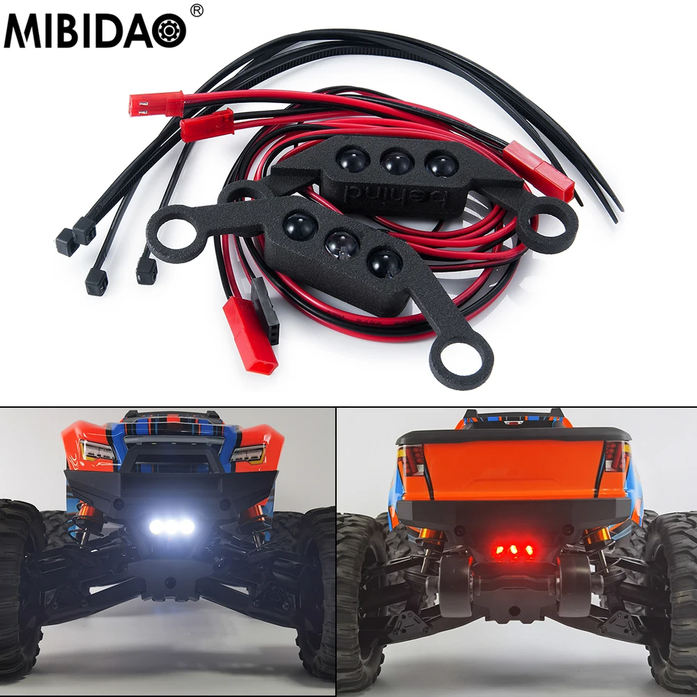 Rcbeneco Rc Car Front & Rear Light Led Spotlight Headlamp For 1/10 ...