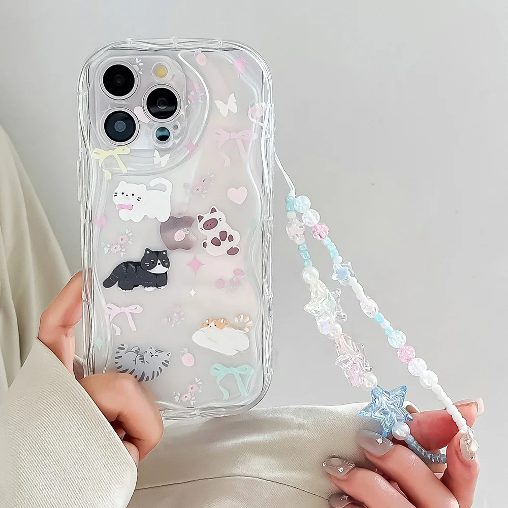 Wrist Chain Phone Case For iPhone 15 14 13 12 11 16 17 Pro Max 16E Air ...