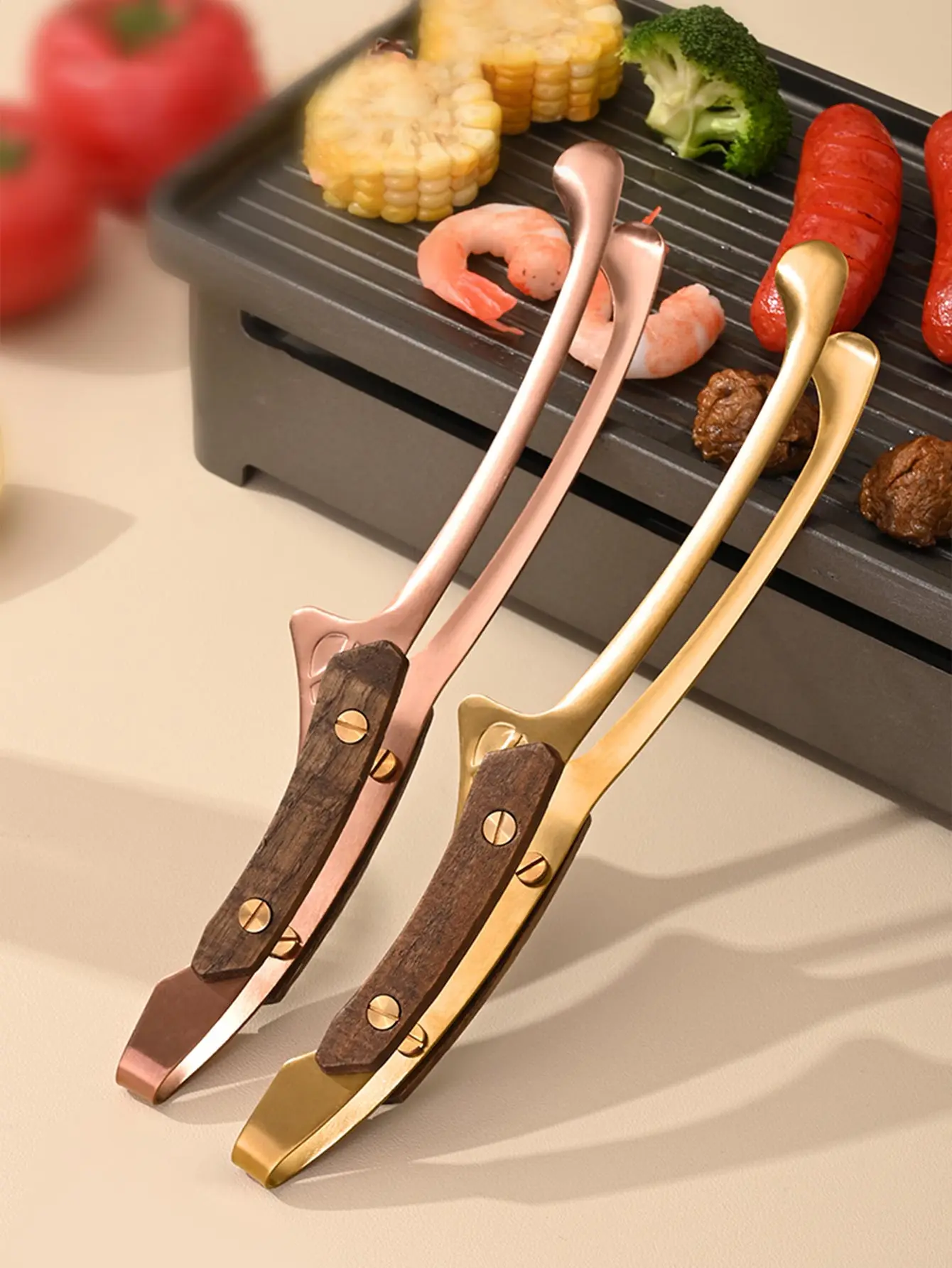 WORTHBUY-BBQ-Food-Tongs-Barbecue-Clips-Stainless-Steel-Kitchen ...