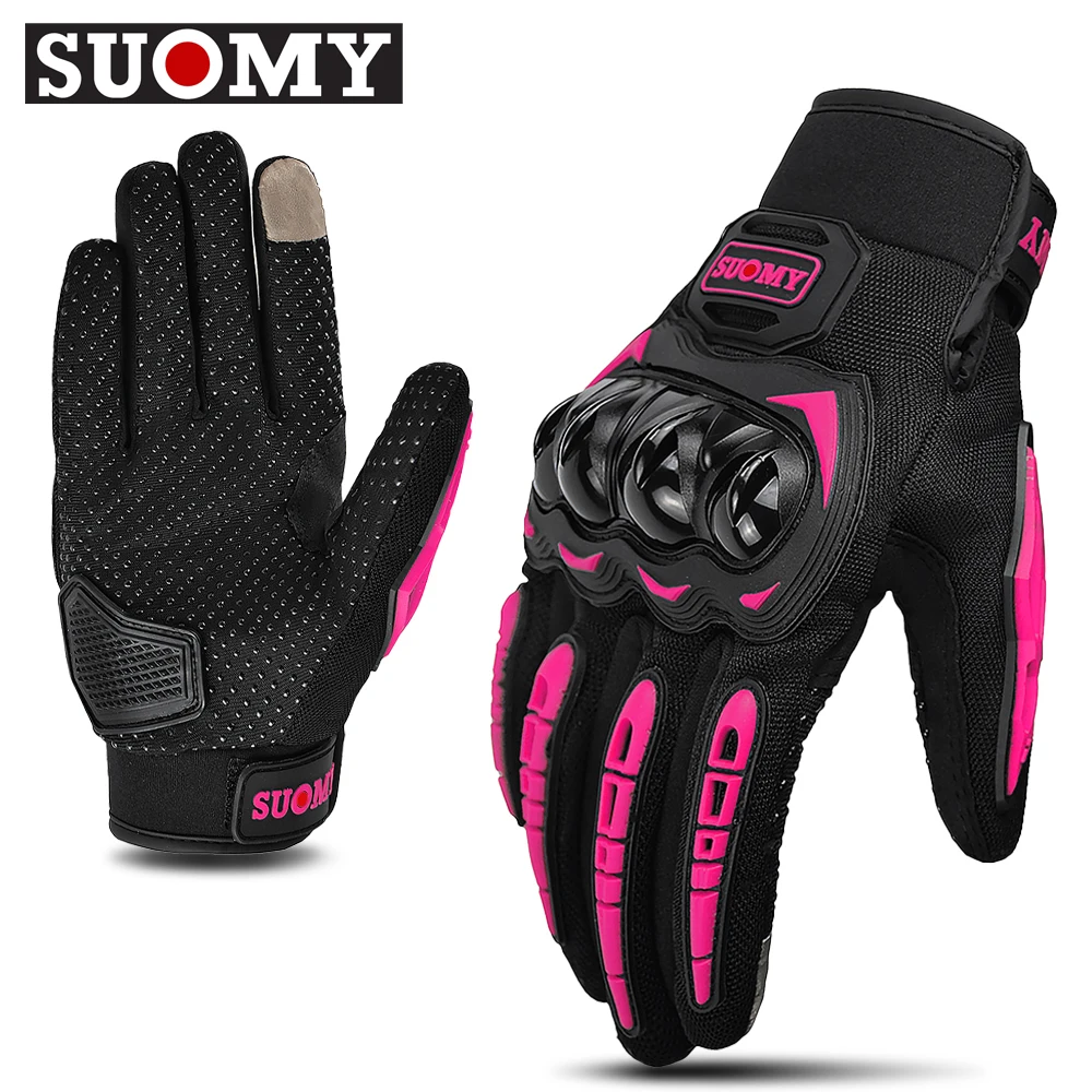 Suomy-Lady-Pink-Motorcycle-Gloves-Summer-Women-Breathable-Motocross ...