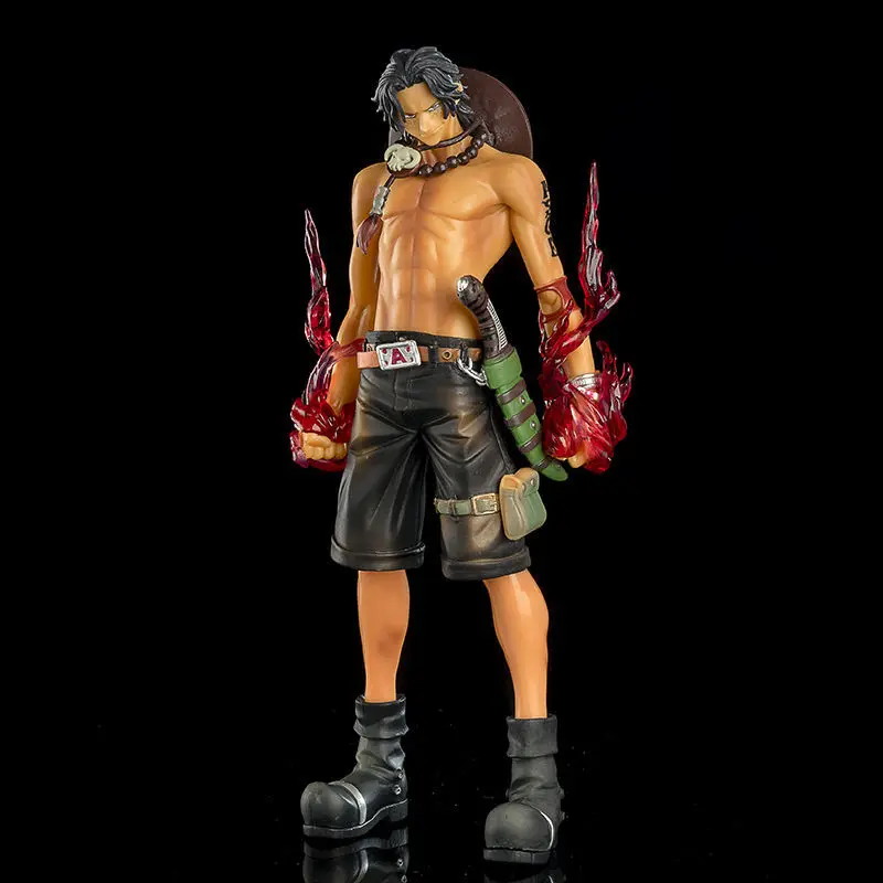 28cm One Piece Anime Figure Fire Fist Ace Action Figures Statue ...