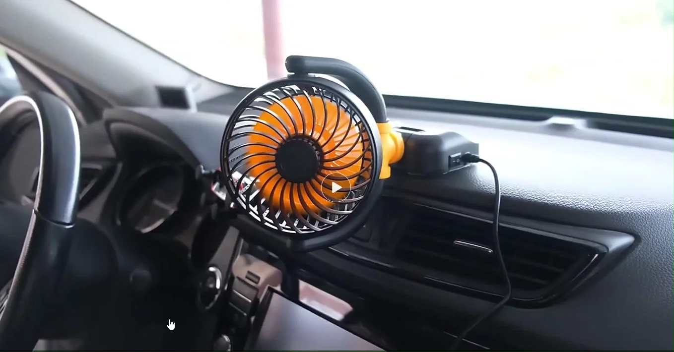 USB 5 Volt and Adopter 12 Volt Fan Vehicle Car Fan F4501 Long Through ...
