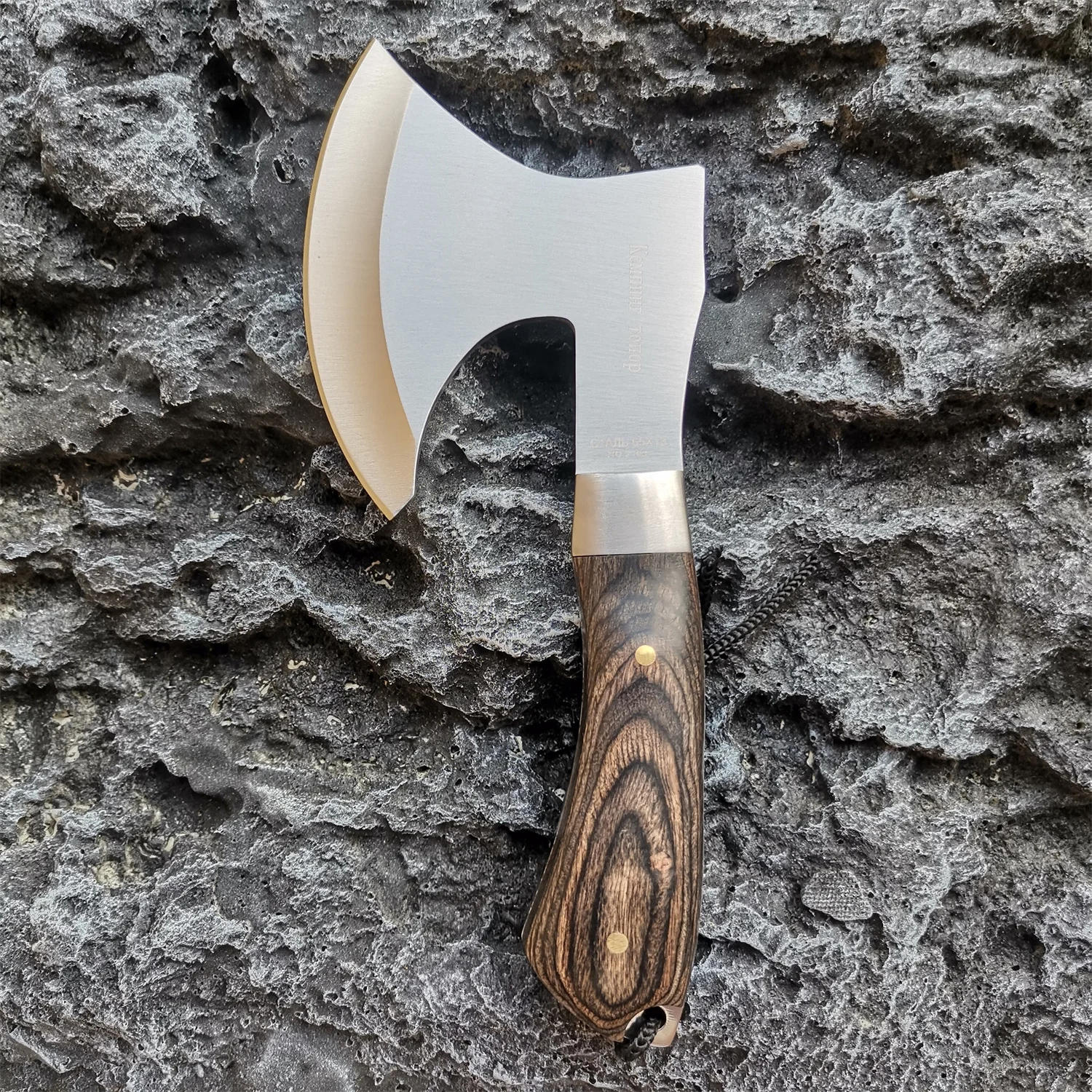 Mini Axe Broad Tomahawk Hammered Camping Hatchet Rozsdamentes Acél ...