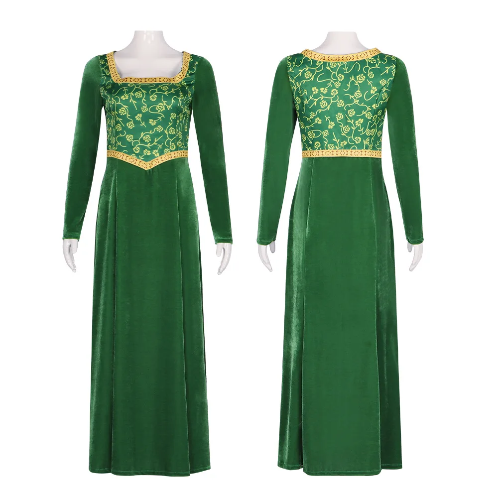 Movie-Shrek-Cosplay-Costume-Princess-Fiona-Dress-Halloween-Fancy-Green ...