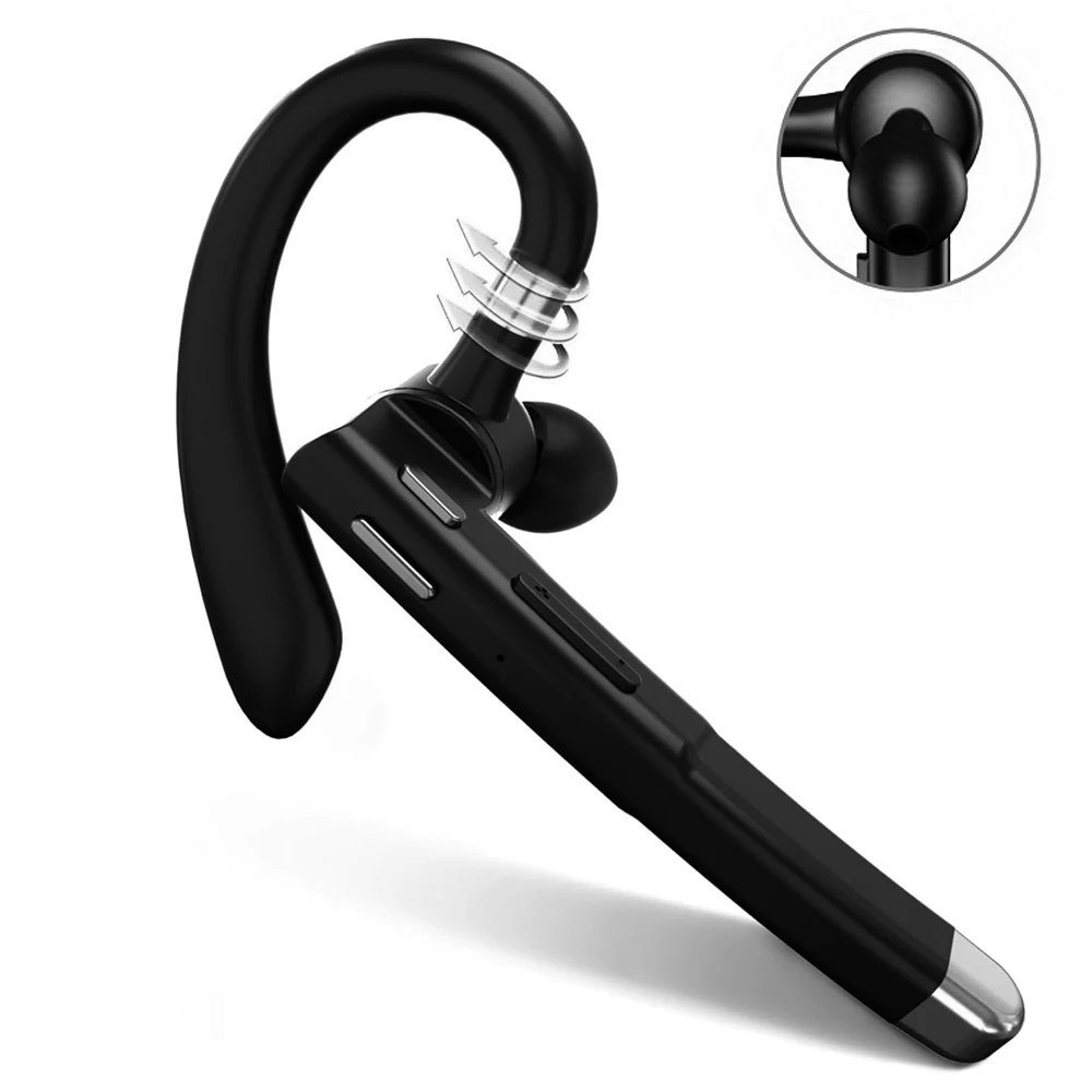 Single-Ear Business Earbud, Wireless Single Headset Headphones with Mic ...