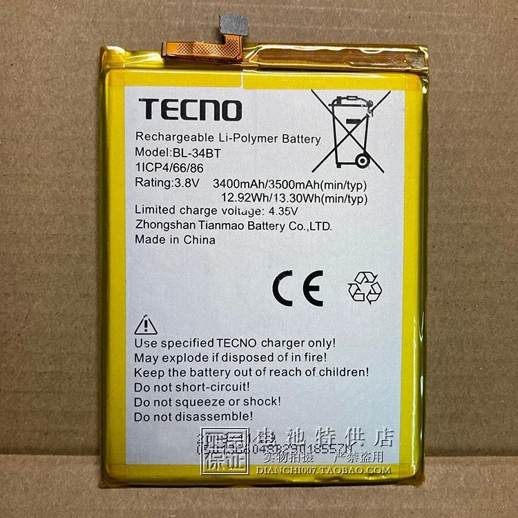 for-TECno-mobile-phone-board-BL-34BT-battery-13-30WH-3500mAh-mobile ...