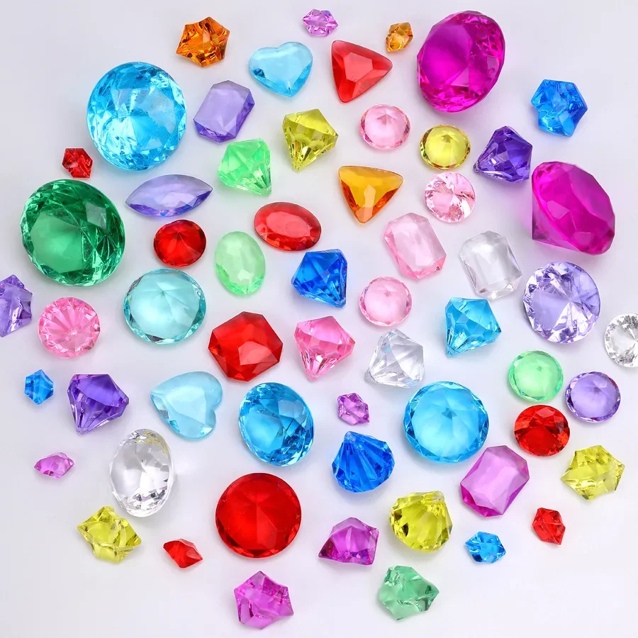 30pcs-Crystal-Gems-Diamond-Jewels-Treasure-Chest-Pirate-Filler-Props ...