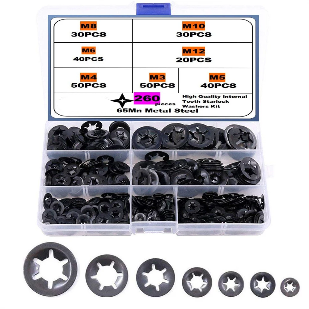 Quick-Speed-Locking-Washer-Sortimento-Kit-Interno-Tooth-Starlock ...
