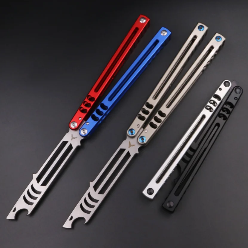 Mako-V5-Bottle-Balisong-Trainer-7075-Alumimum-Handle-with-Bushing-Structure-Butterfly-knife ...