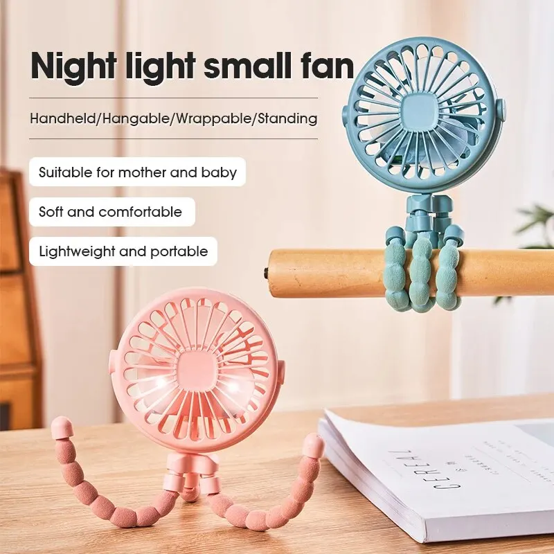 Portable-Oscillating-Pram-Fan-Mini-Handheld-Personal-Car-Seat-Baby-Fan ...