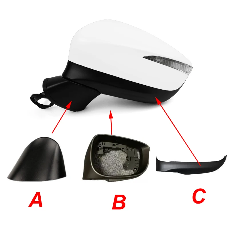 Marco de la cubierta inferior del espejo retrovisor lateral del coche ...