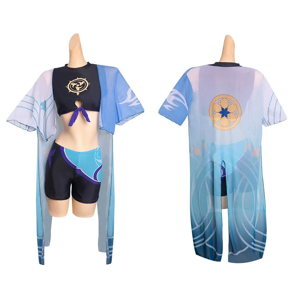 Anime Wanderer Balladeer Cosplay Swimsuit Game Genshin Impact Two-Piece ...