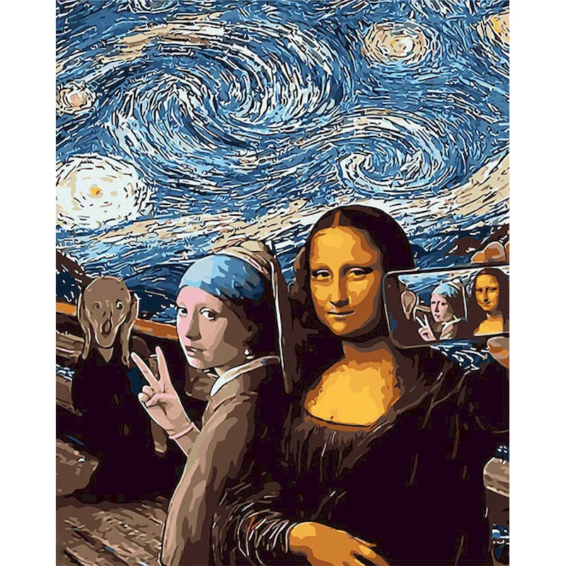 GATYZTORY-DIY-Oil-Painting-By-Numbers-For-Adults-Mona-Lisa-Landscape ...