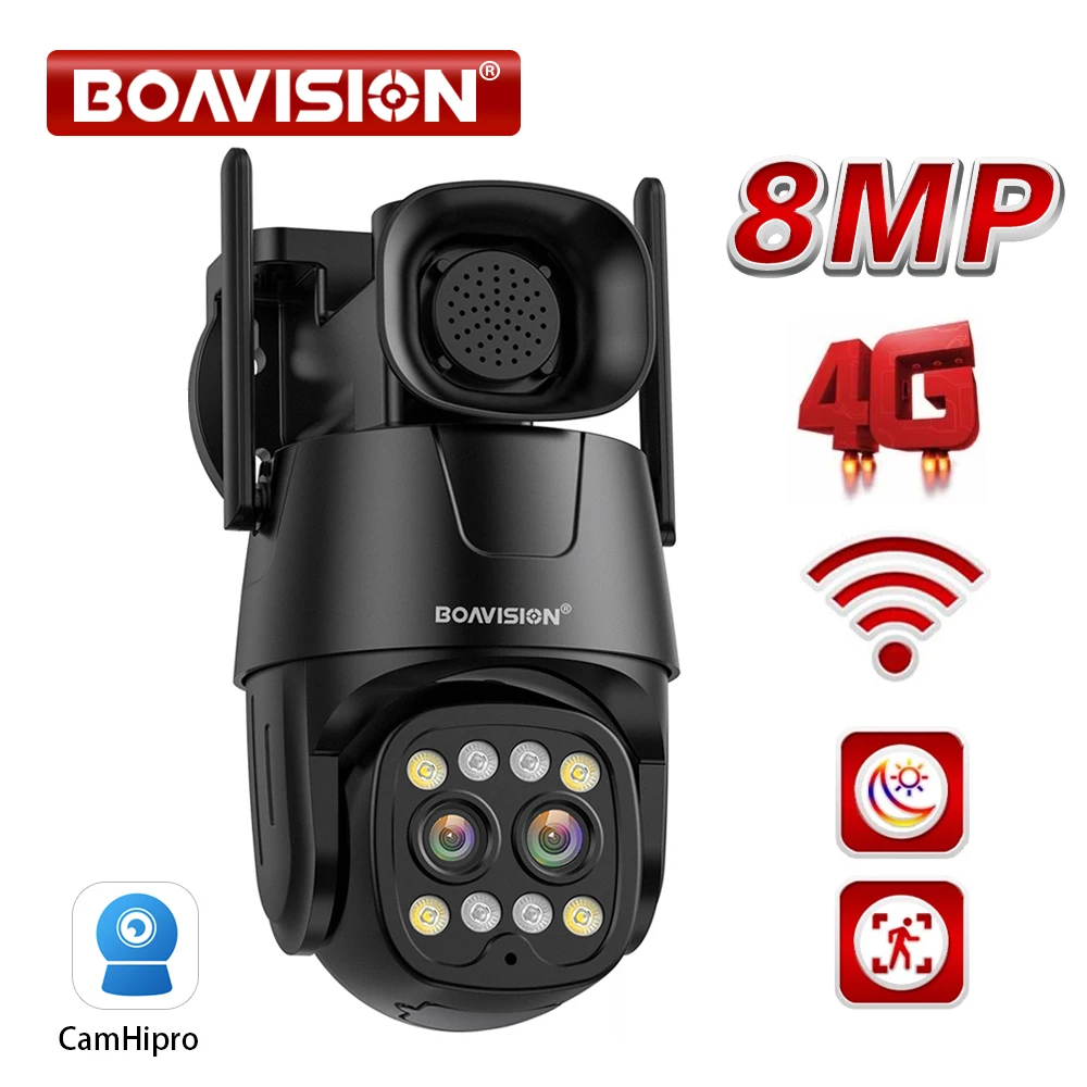 Ip Camera Wifi Ptz Hd 2mp 4mp Dual Lens 3.6mm-8mm Outdoor Ai Human ...