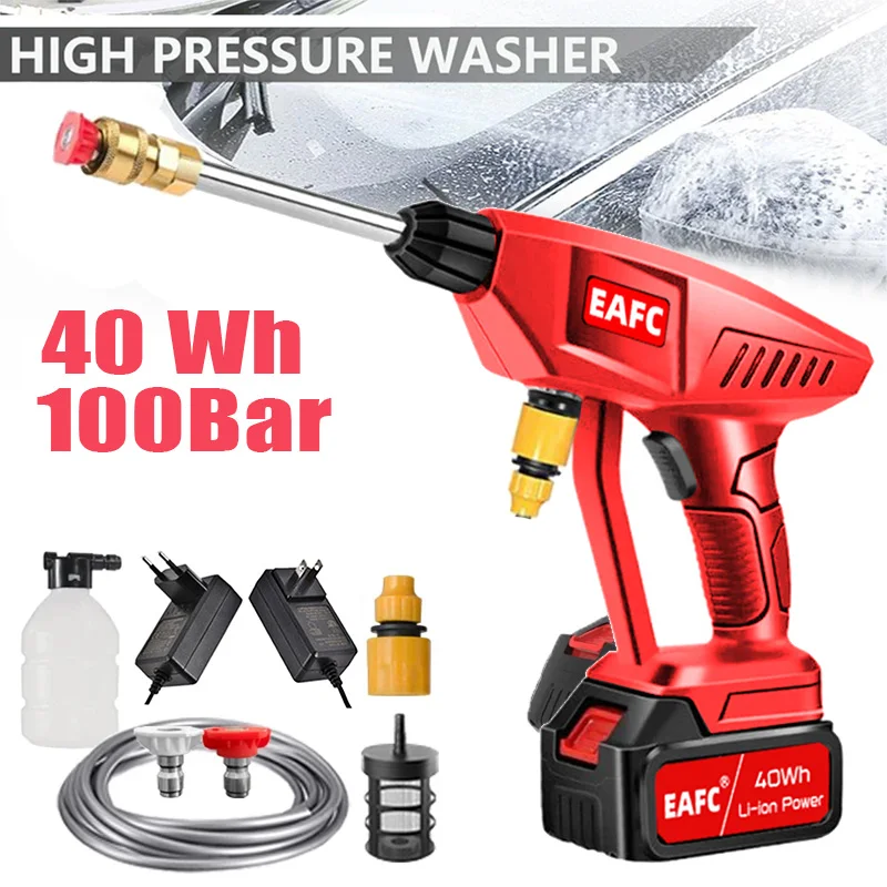 100Bar-Portable-High-Pressure-Car-Water-Gun-Rechargeable-600W-Car ...
