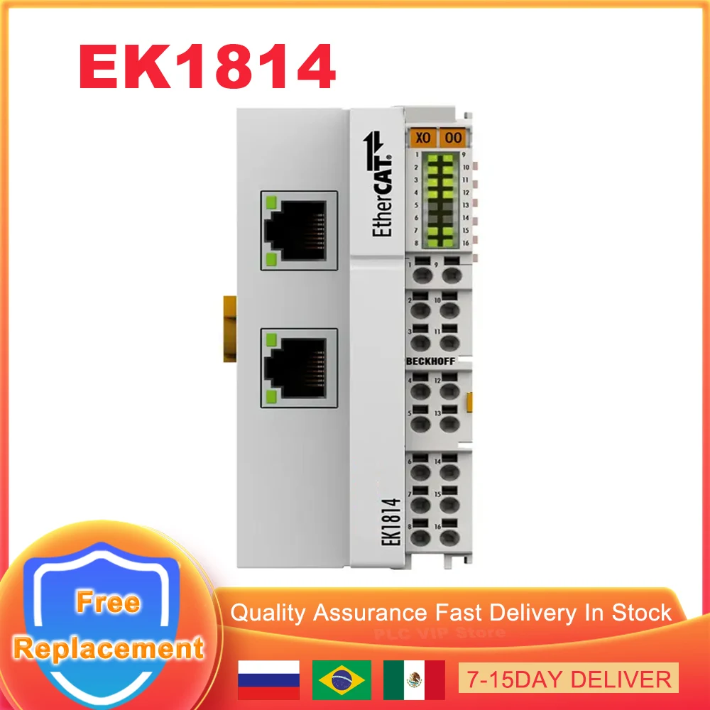 EK1814 EtherCAT 커플러, 통합 디지털 입력/출력, EK 1814 PLC 모듈, Beckhoff용, 정품, 신제품 ...