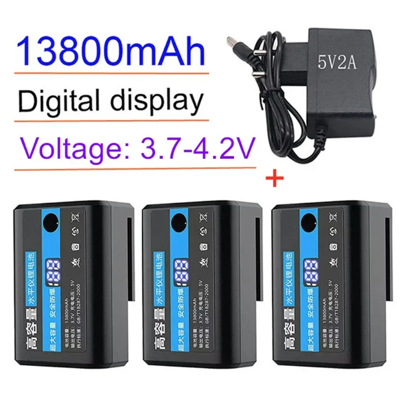 13800mah infrared laser level rechargeable lithium battery for 2-wire ...