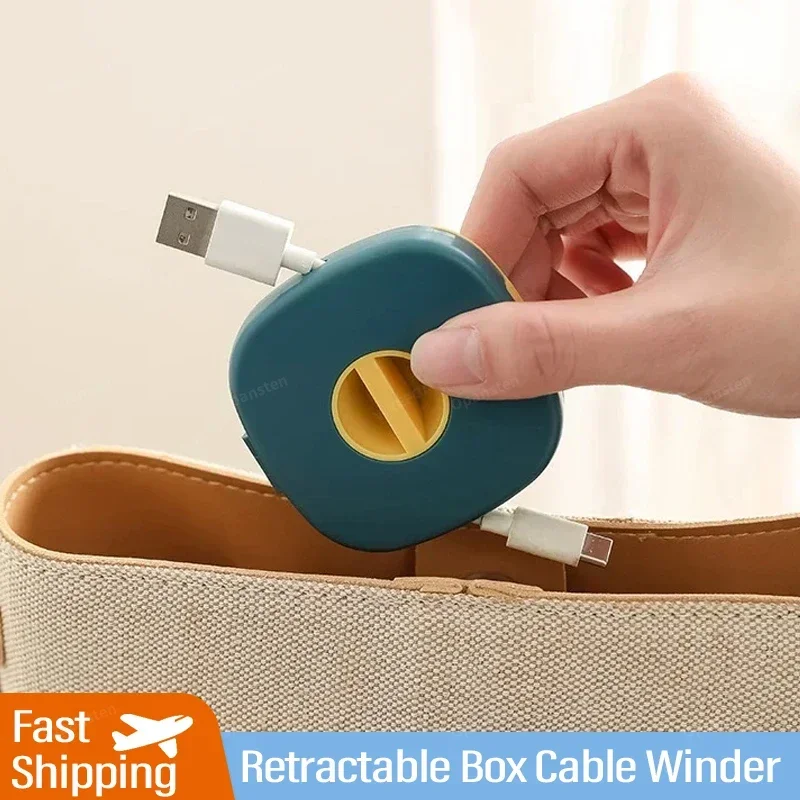 1PC-Cable-Organizer-Rotating-Cable-Winder-Box-Plastic-Portable-Wire ...