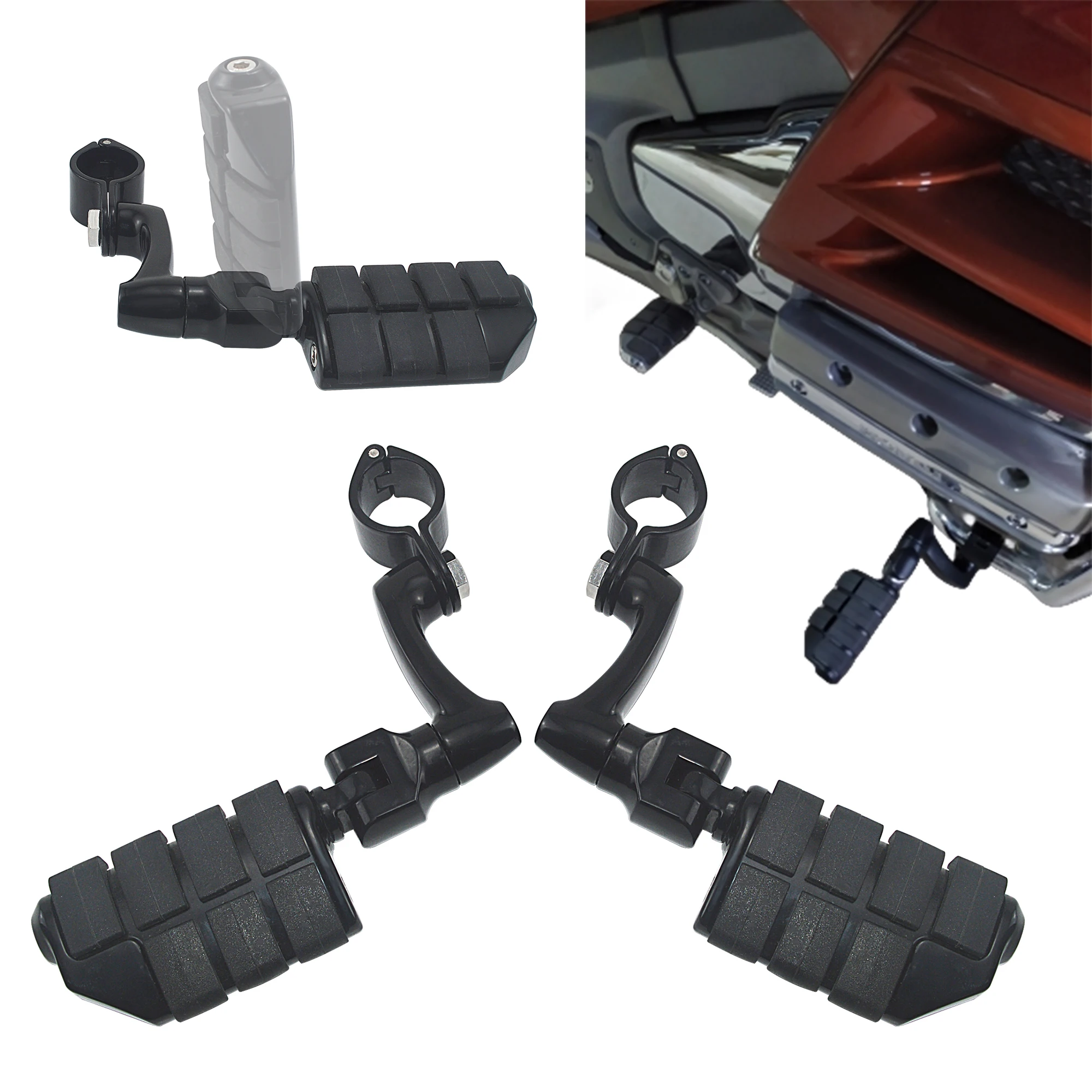 Motorcycle-Highway-Pegs-Foot-Rests-For-Harley-Road-Glide-Electra-Glide ...