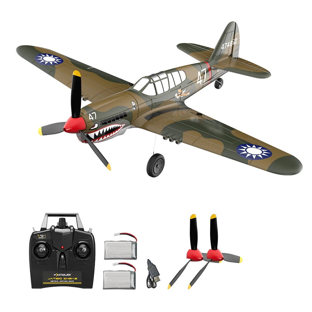 P 40 RC 항공기 P40 전투기 400mm 윙스 팬 4CH 6 축 자이로 원 키 U 턴 곡예 RTF RC 비행기 아웃도어 스타일 완구| | - AliExpress