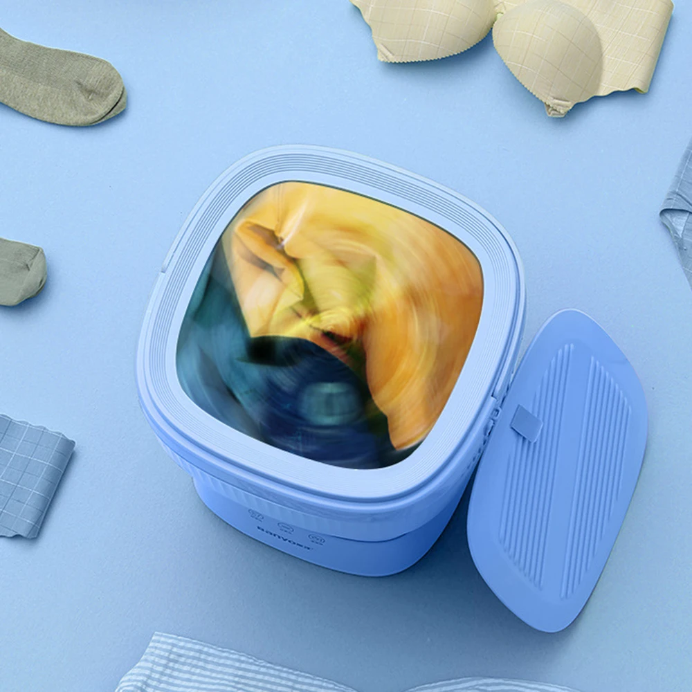 Portable-Washing-Machine-Mini-Washer-with-Drain-Basket-Foldable-Small ...